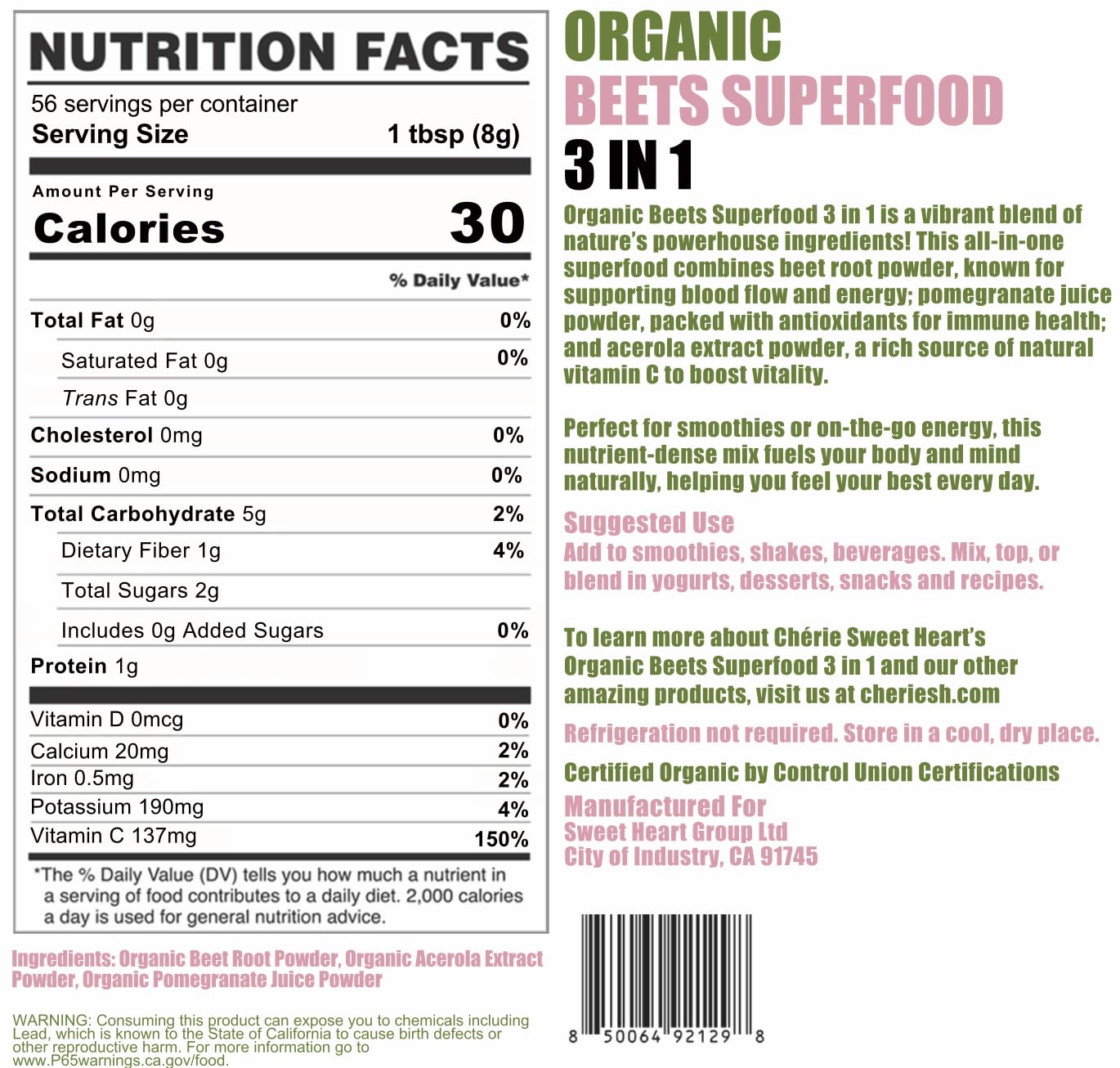 nutritious superfood powder for smoothies