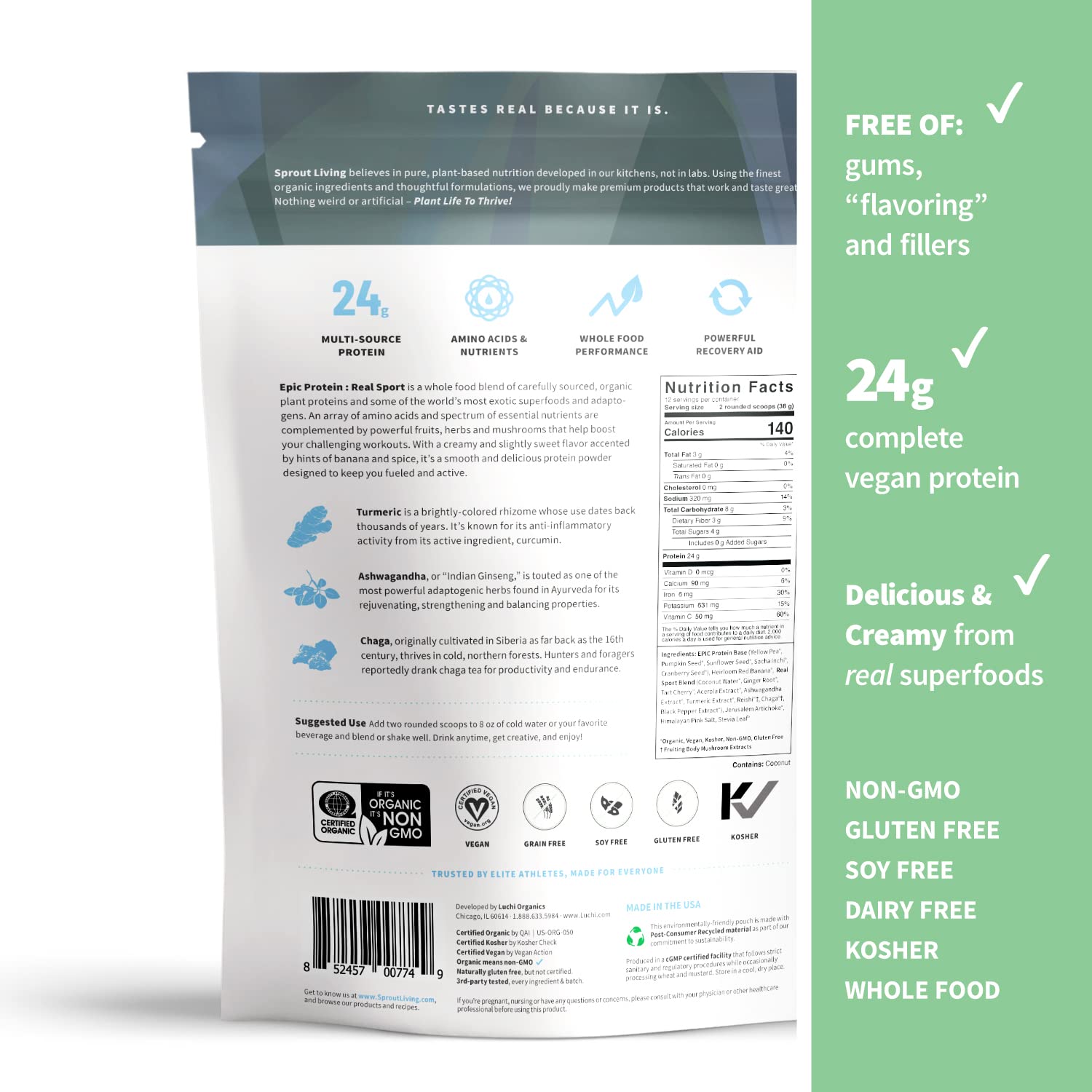 nutritious superfoods protein powder blend