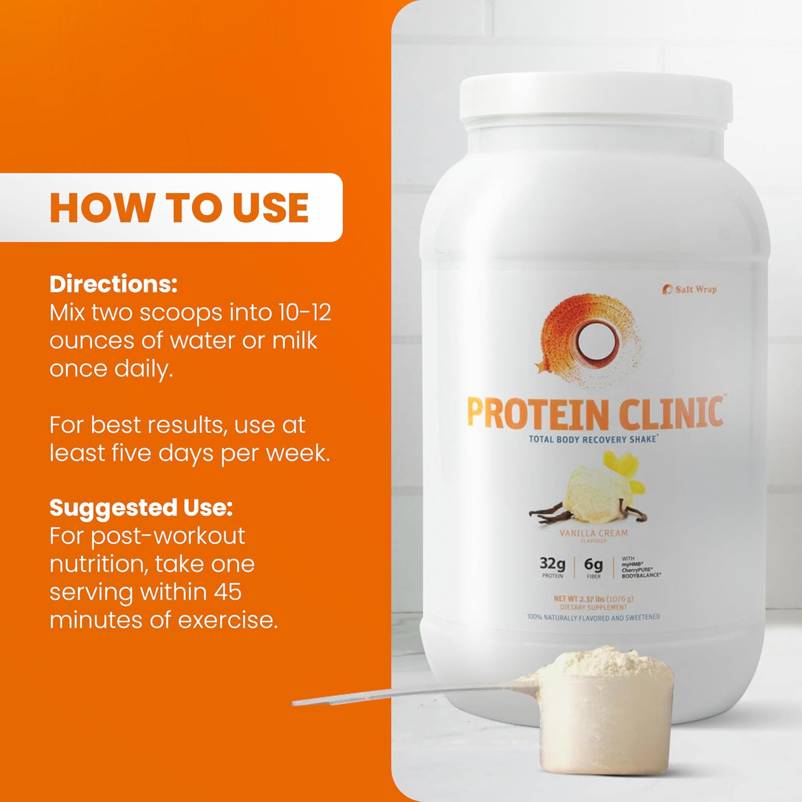 nutritious vanilla recovery drink