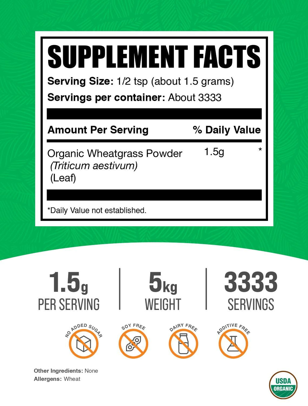 nutritious wheatgrass supplement for energy