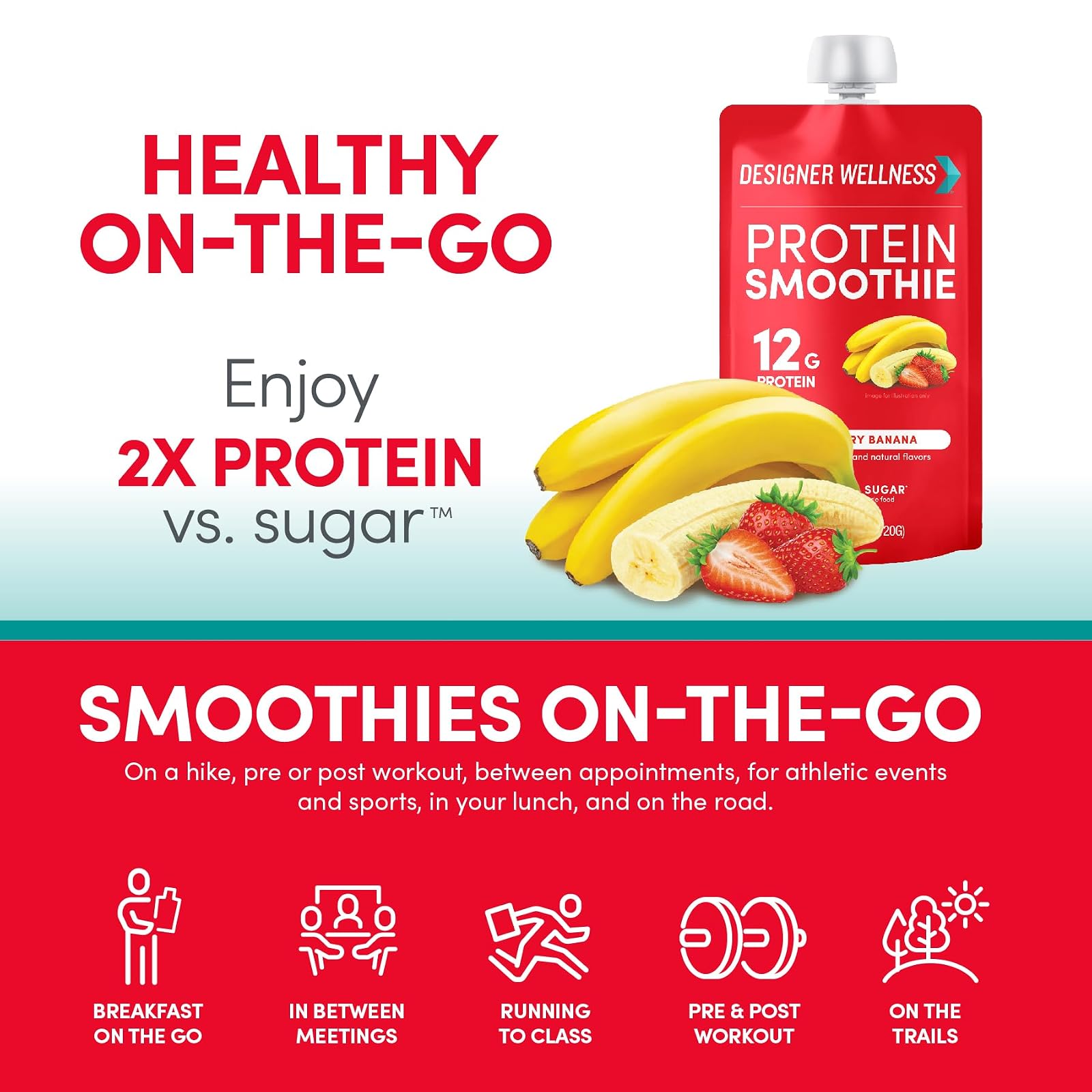Nutritious whey protein smoothie for breakfast