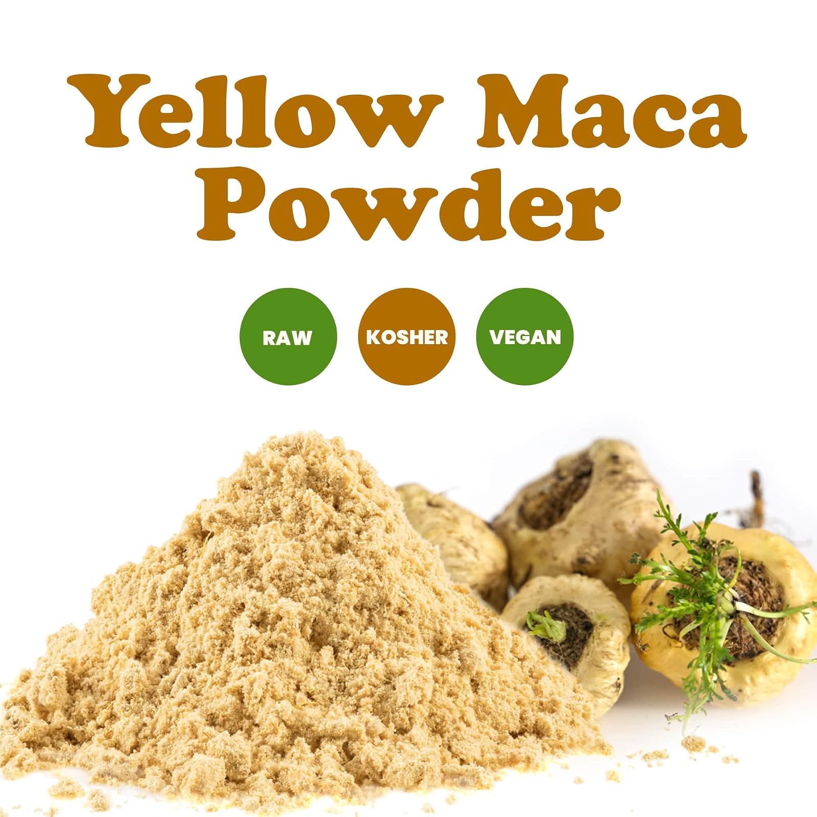 nutritious yellow maca powder for energy