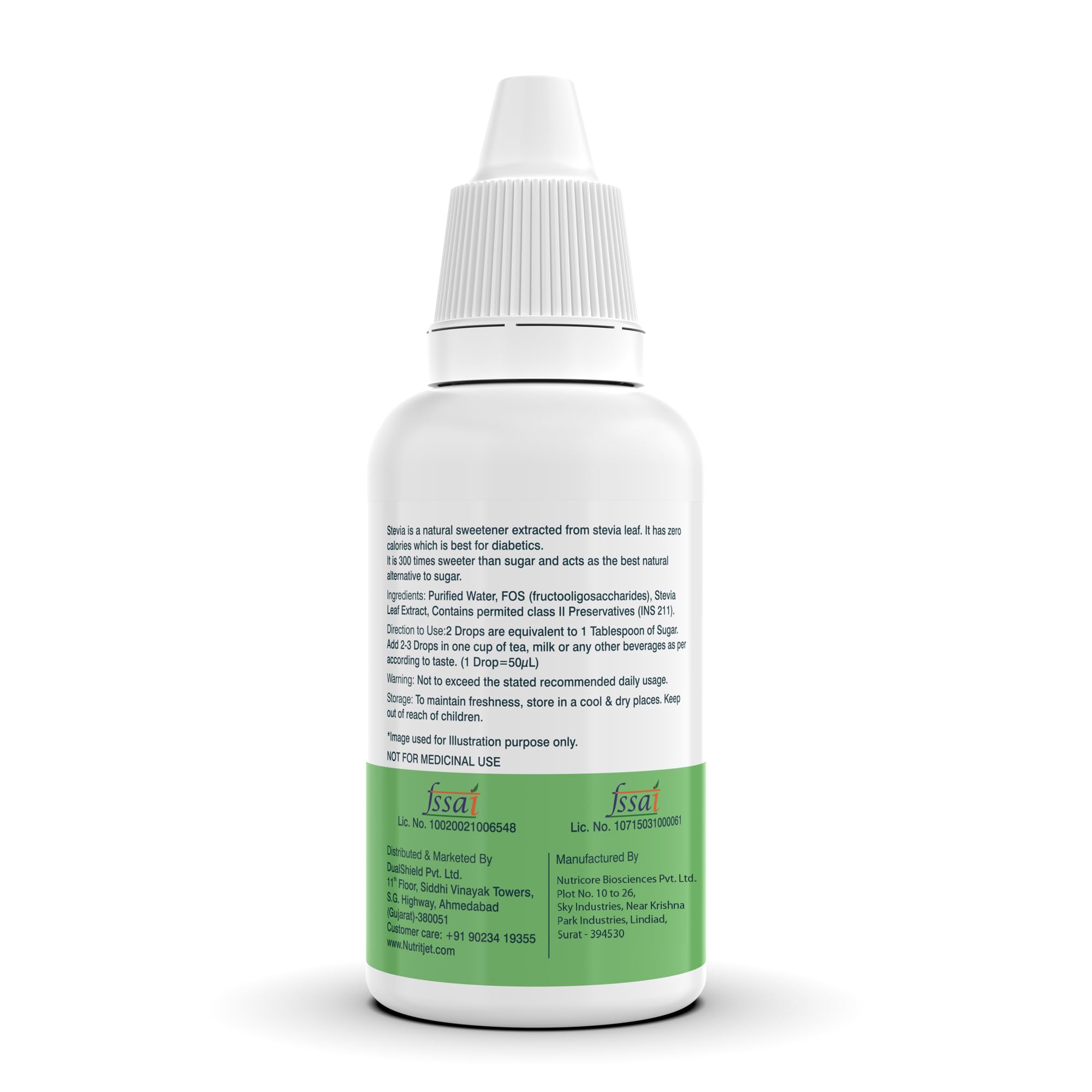 NutritJet Stevia liquid for sugar-free recipes
