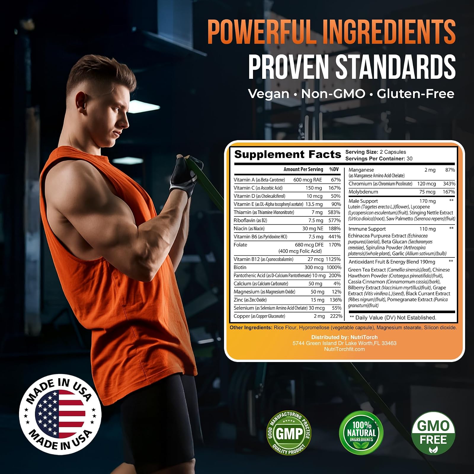 NutriTorch vitamins for active men