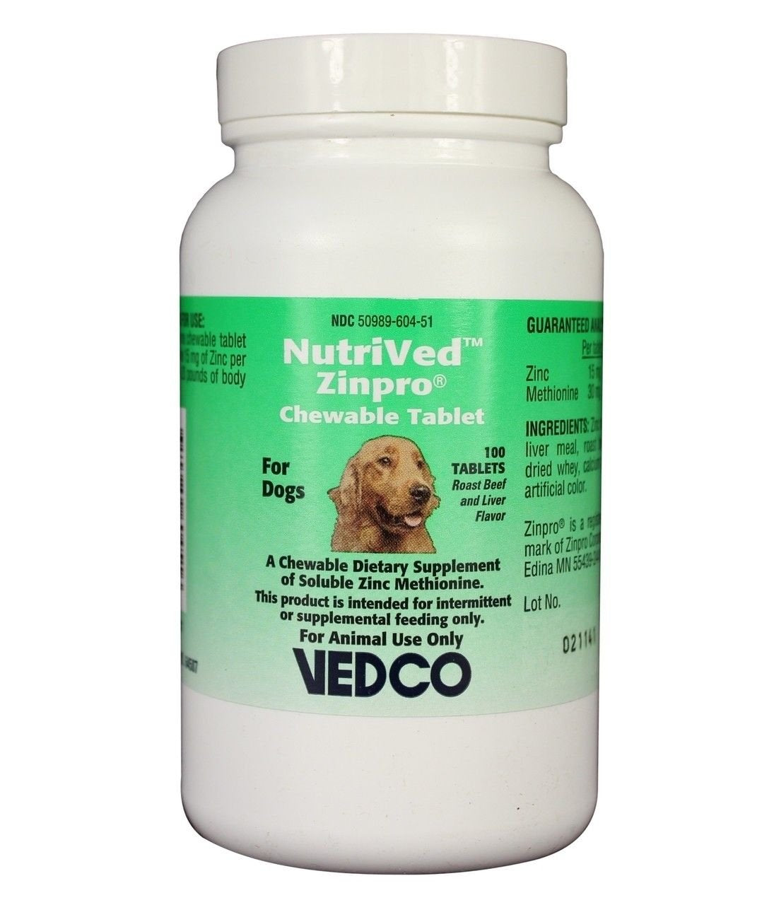 Nutrived zinc methionine chewable tablets