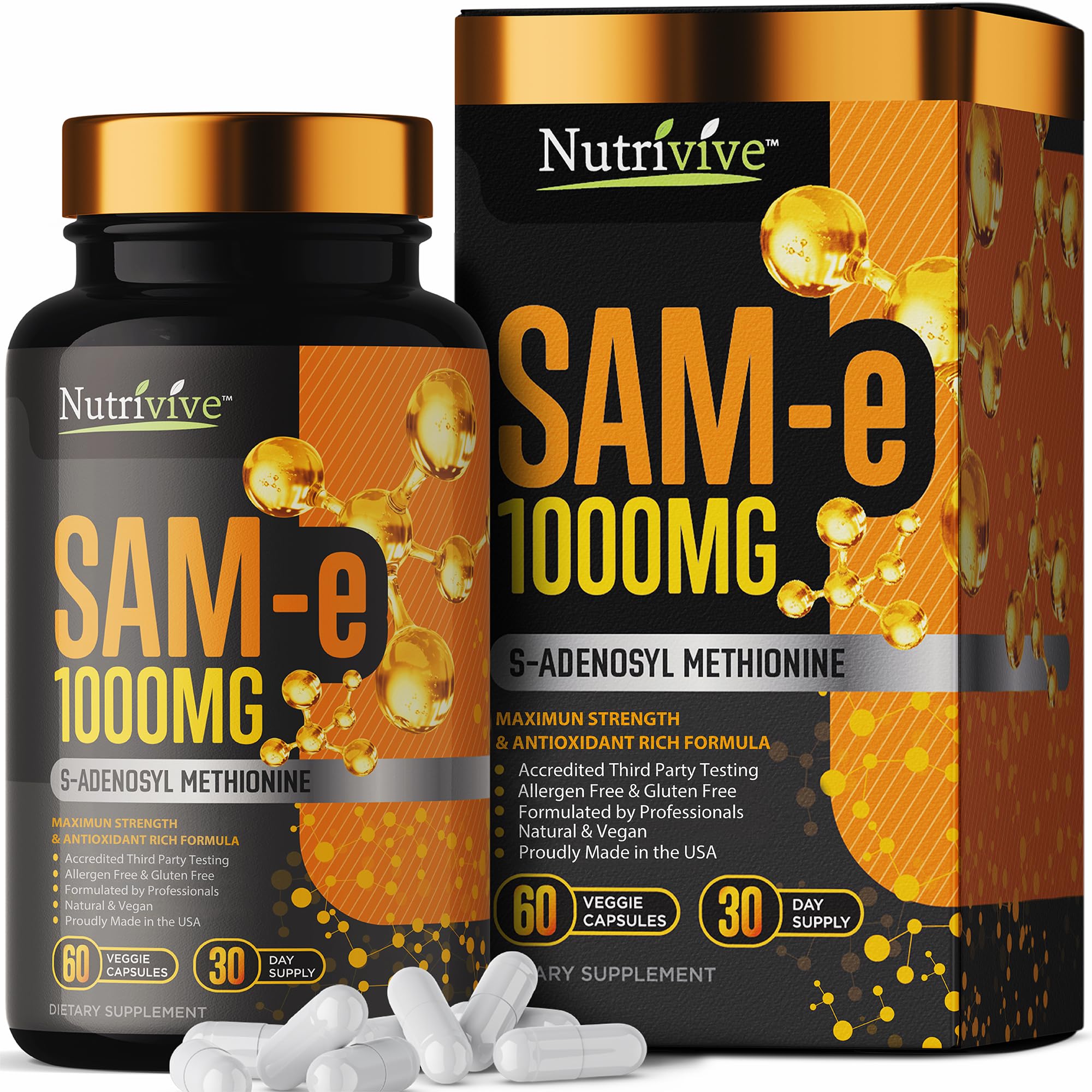 Nutrivive SAM-e 1000mg capsules