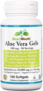 NutriWorth Aloe Vera softgels for digestion