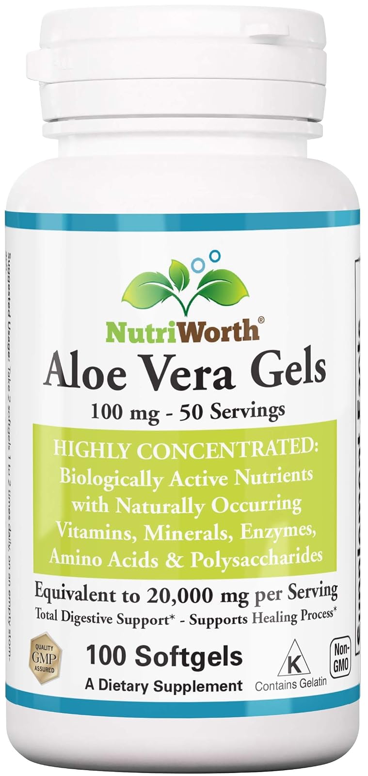 NutriWorth Aloe Vera softgels for digestion