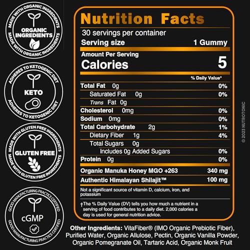 NutroTonic gummies made with wild crafted manuka