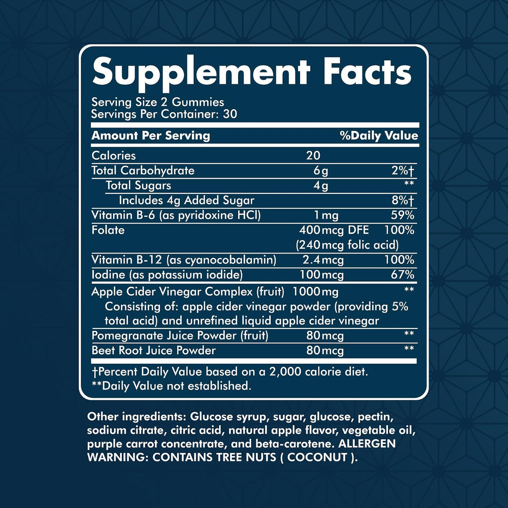 NUU3 apple cider vinegar gummies daily use