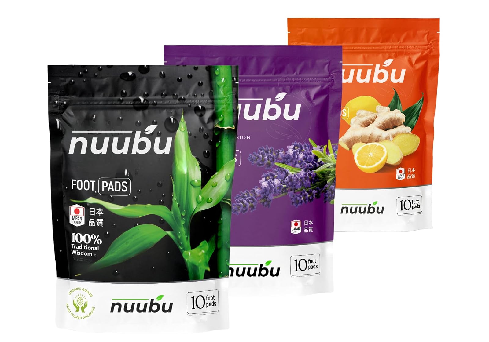 Nuubu ginger tea foot pads