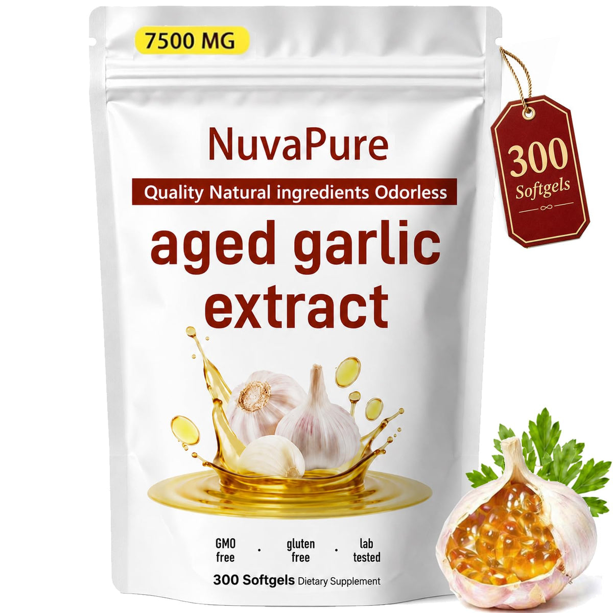 Nuvapure aged garlic extract capsules