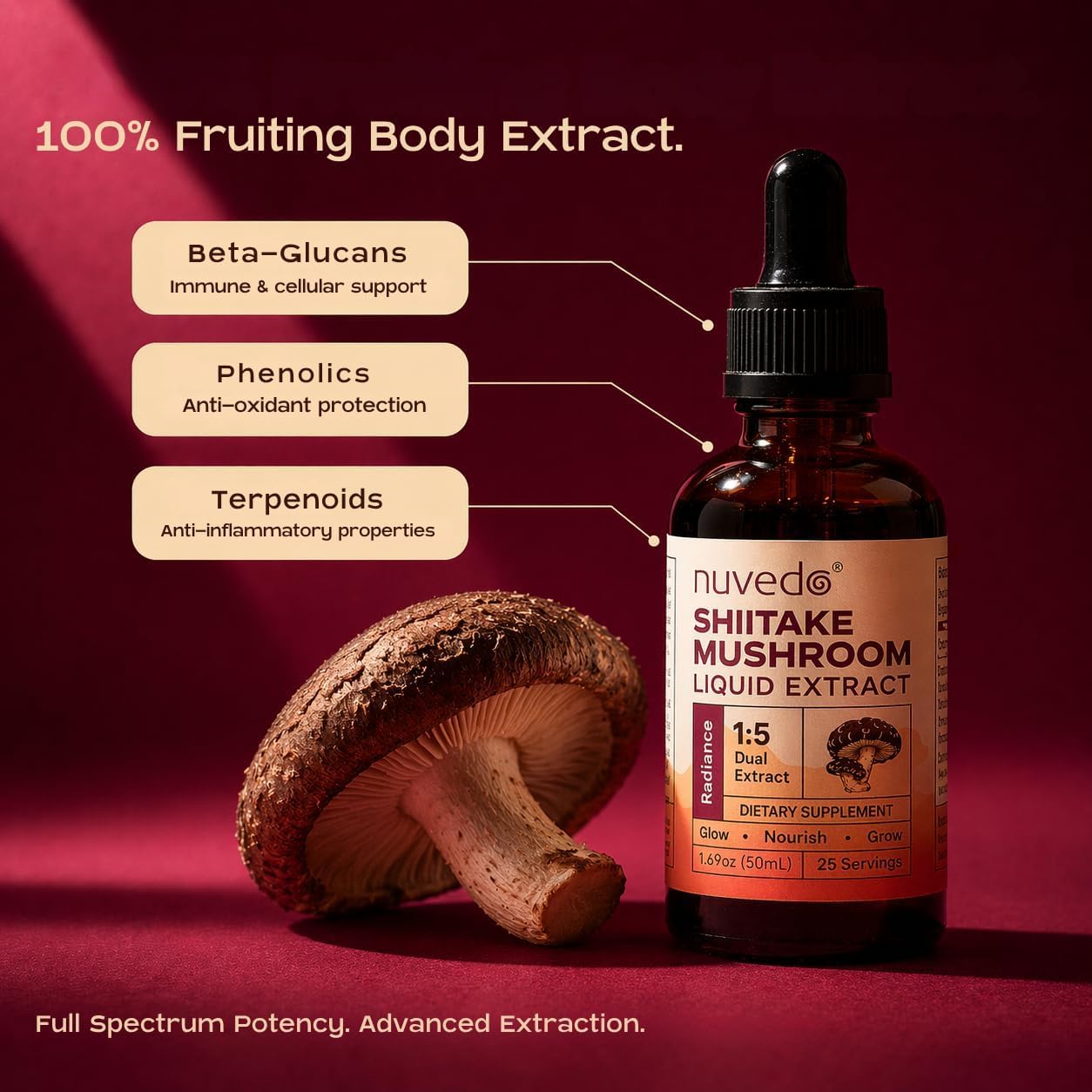 Nuvedo adaptogenic mushroom liquid supplement