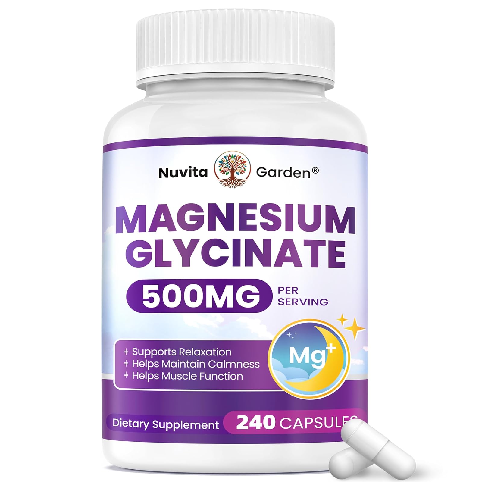 NuvitaGarden magnesium glycinate capsules
