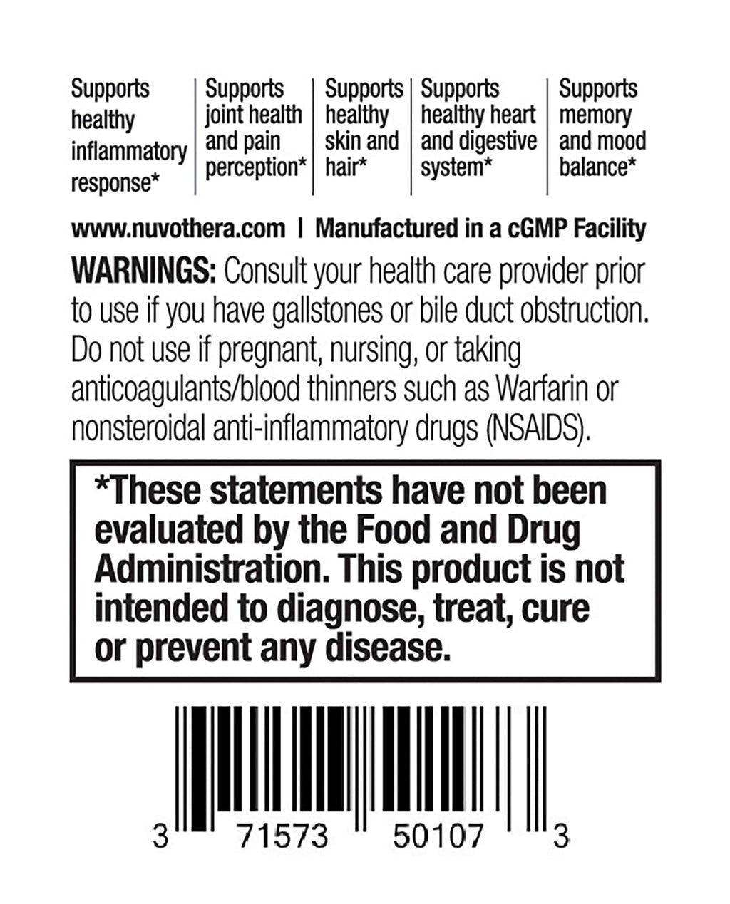 Nuvothera herbal turmeric curcumin capsules