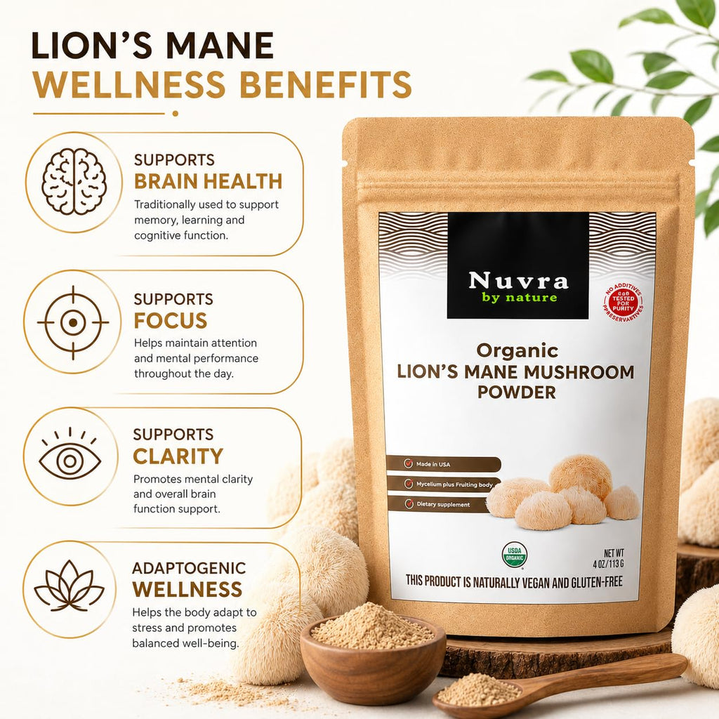 Nuvra mushroom powder for cognitive support