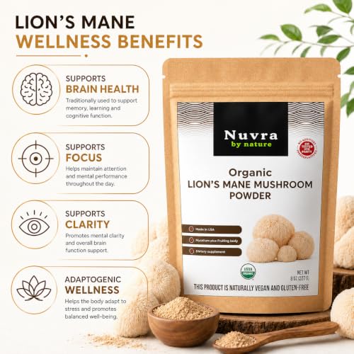 Nuvra mushroom powder for focus