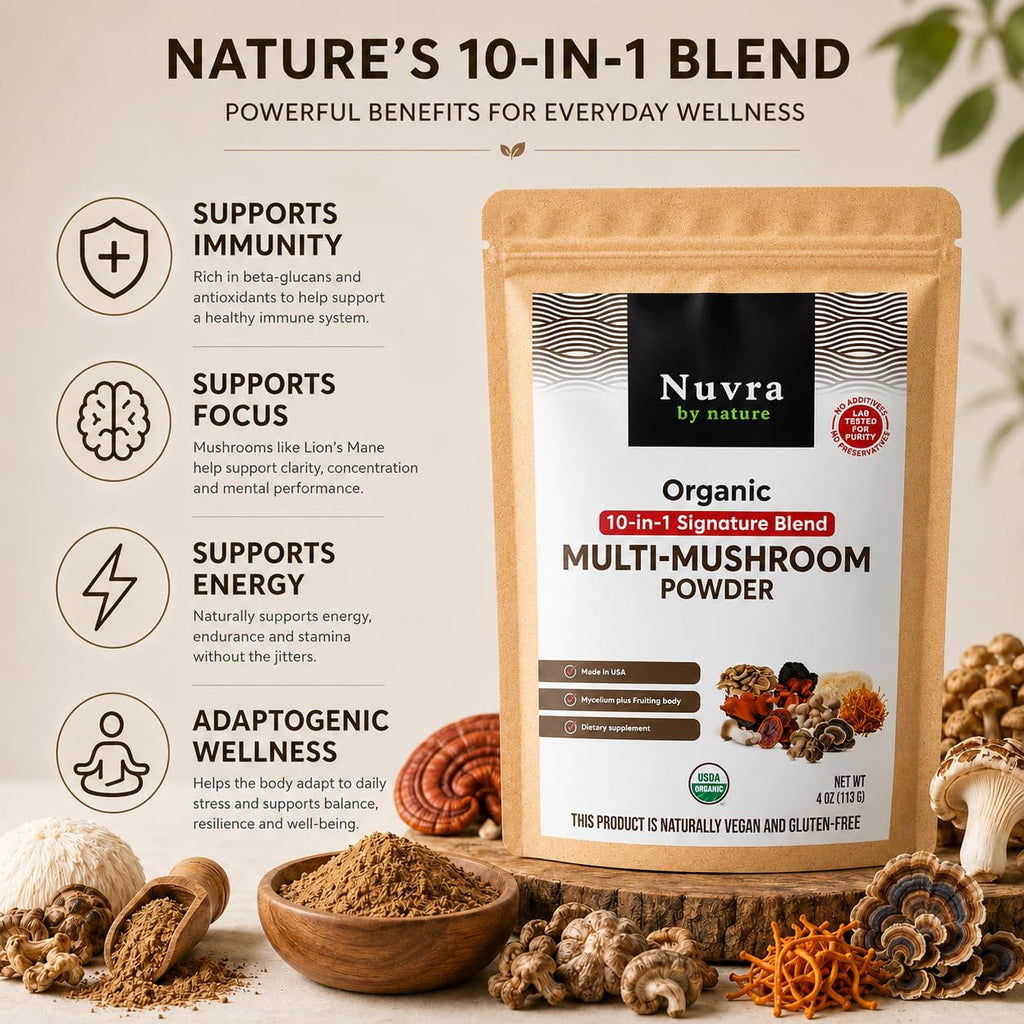 Nuvra mushroom powder for immunity