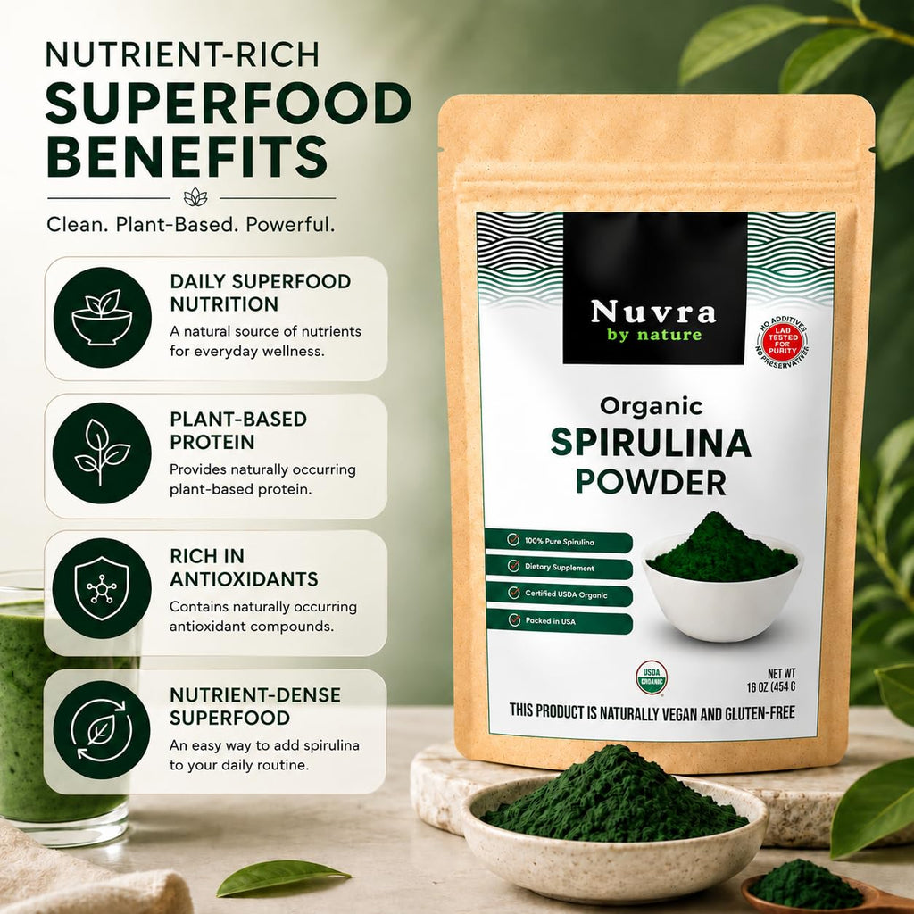 Nuvra spirulina for energy boost