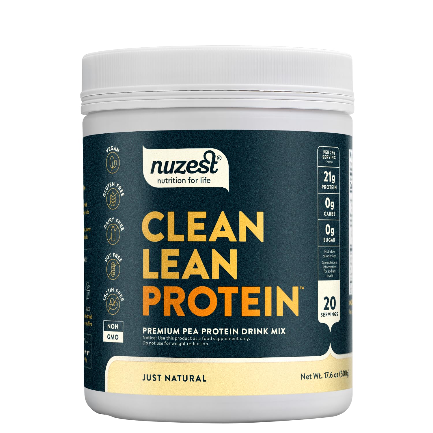 Nuzest unflavored pea protein powder