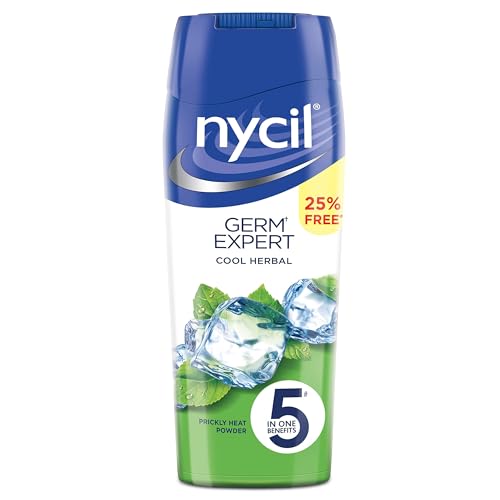 Nycil herbal powder for rash prevention