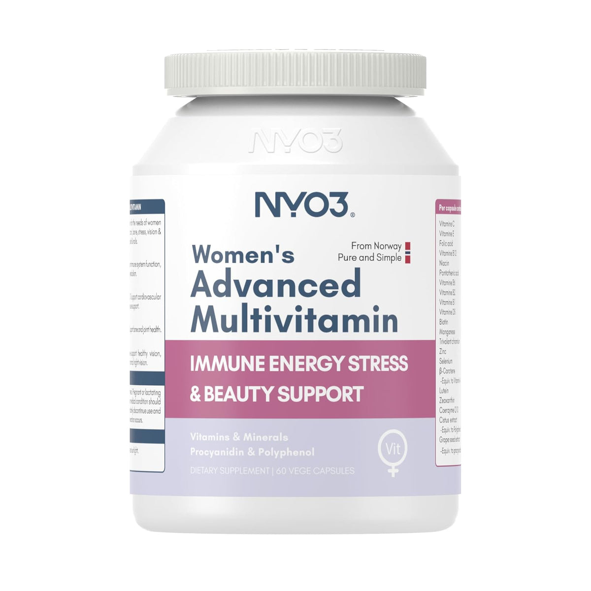 NYO3 multivitamin for women's health