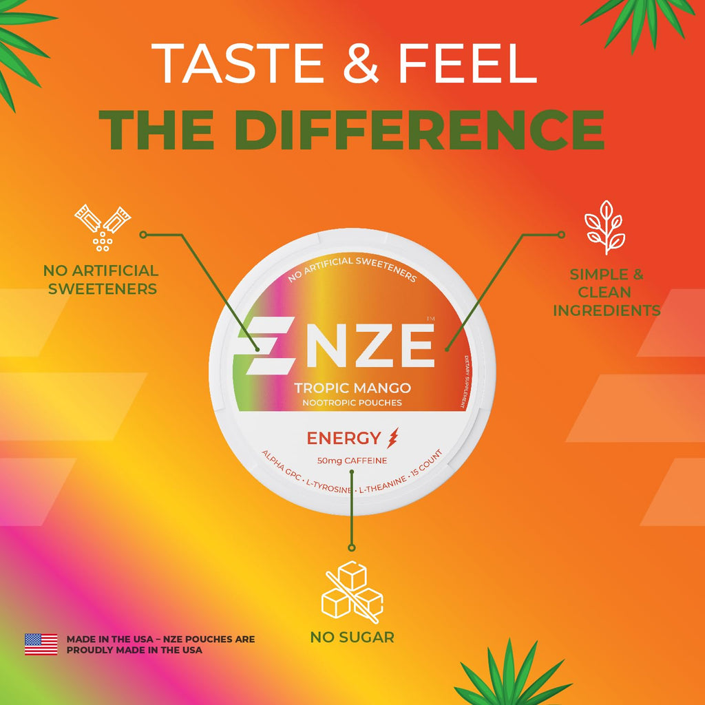 NZE nootropic pouches for focus