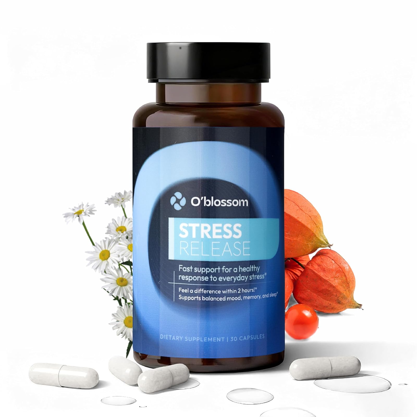 O'blossom Ashwagandha stress relief capsules