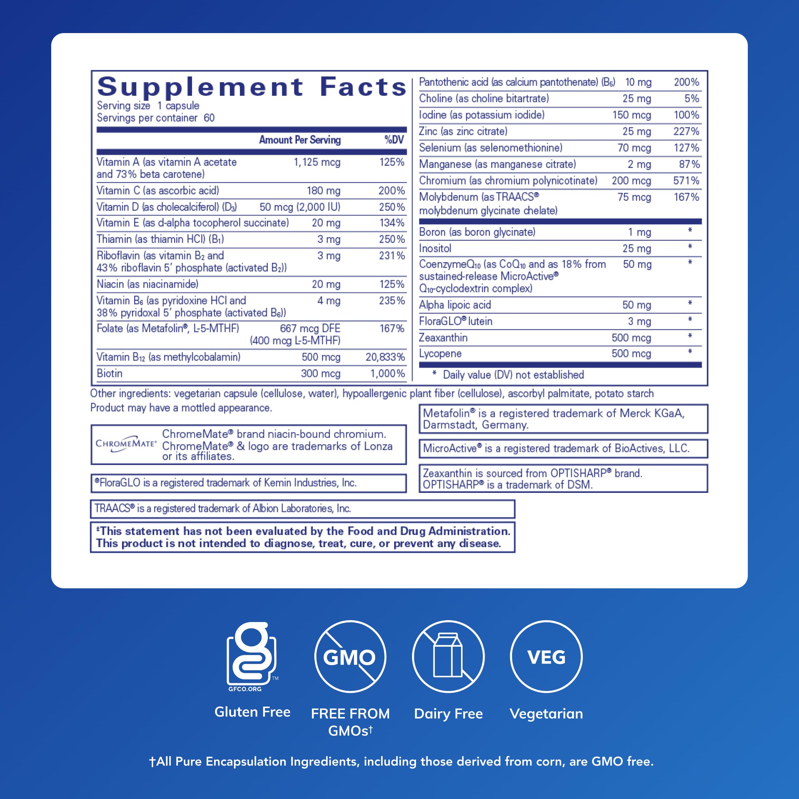 O.N.E. multivitamin for overall wellness