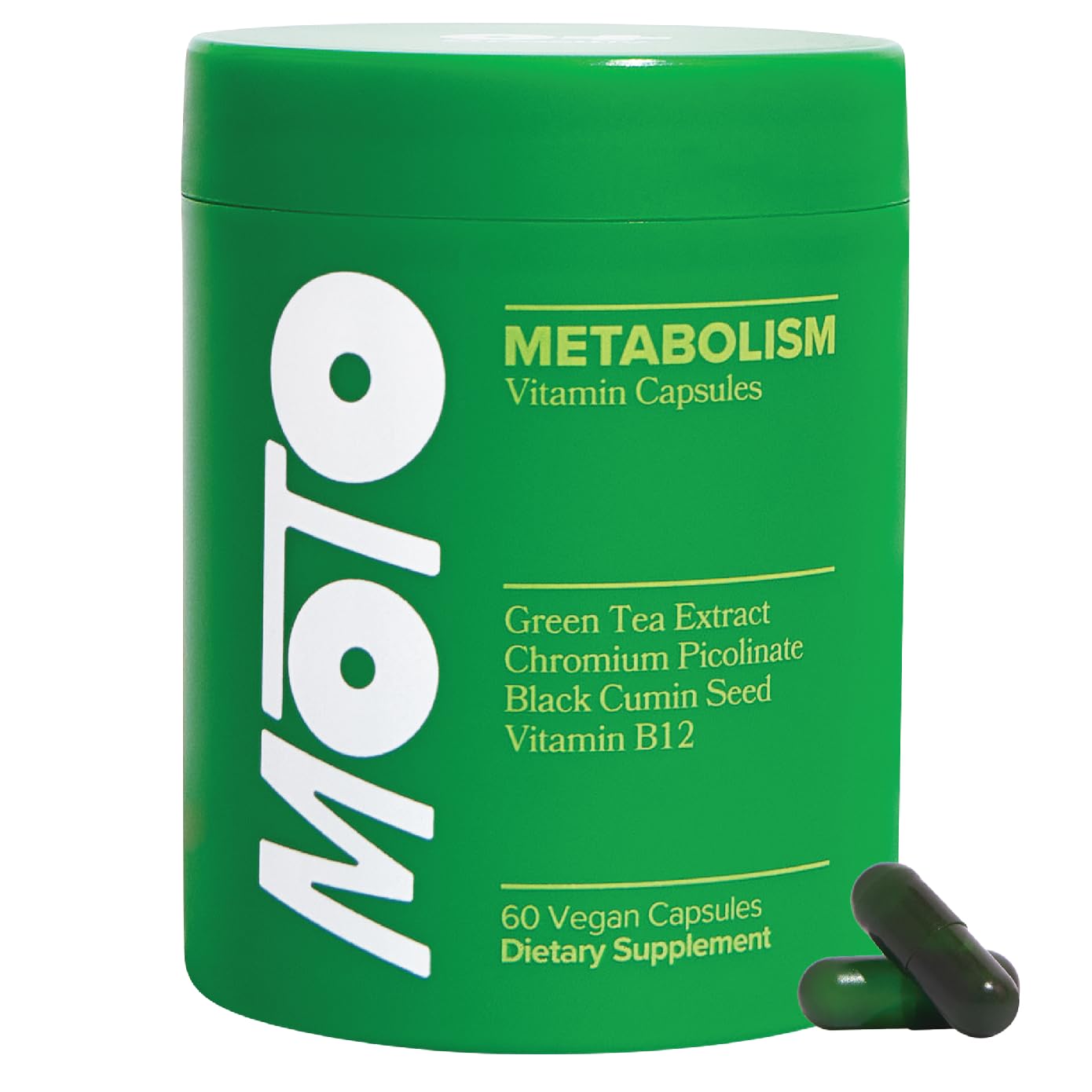 O Positiv Moto green tea capsules