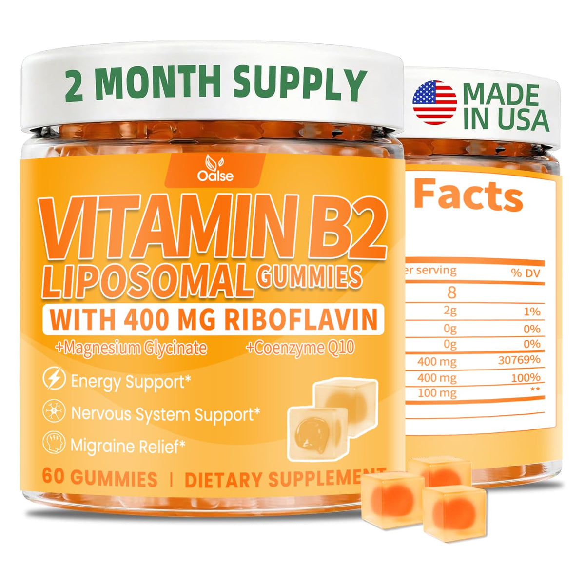 OALSE Liposomal Vitamin B2 gummies
