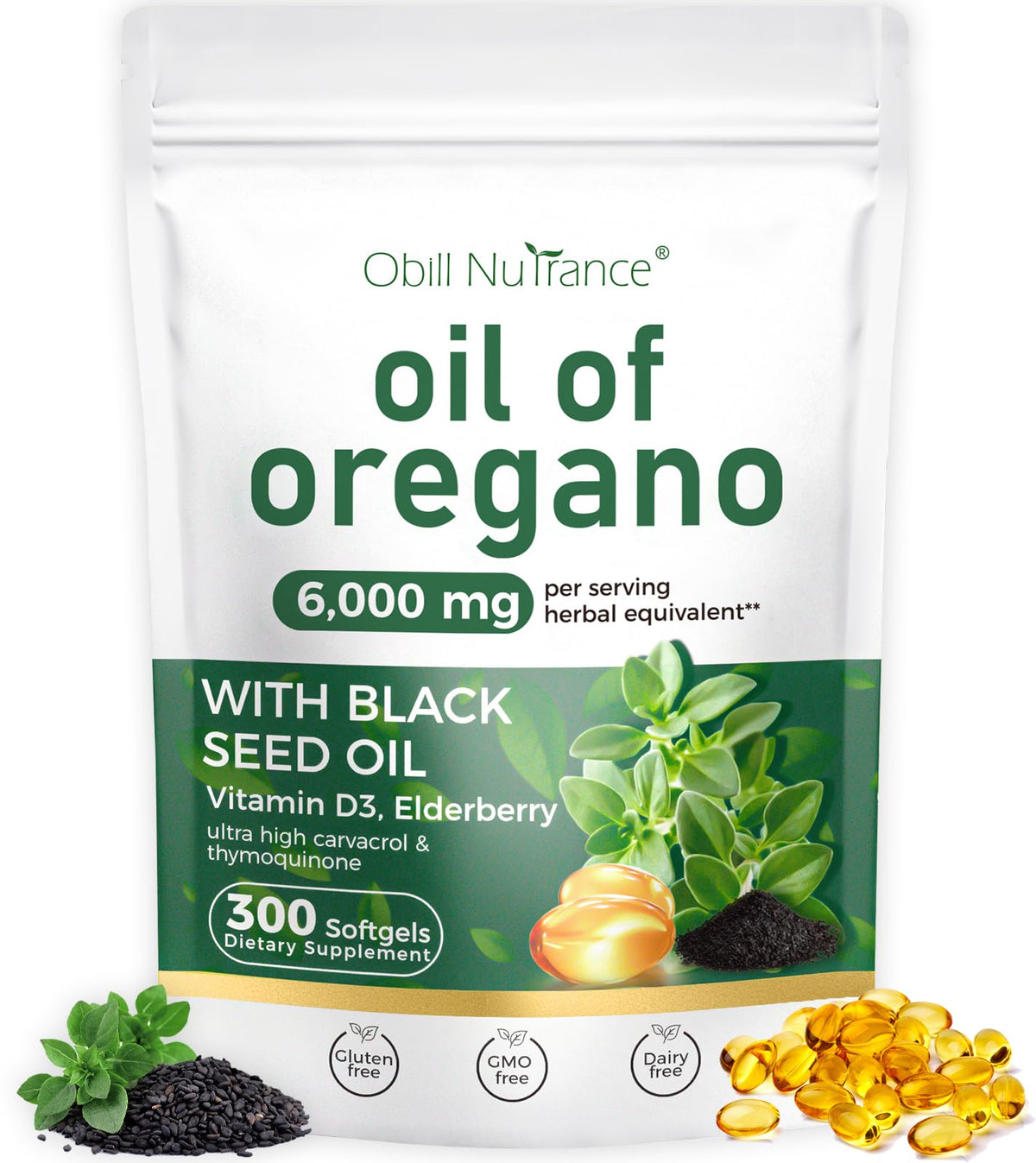 Obill oregano oil softgels benefits
