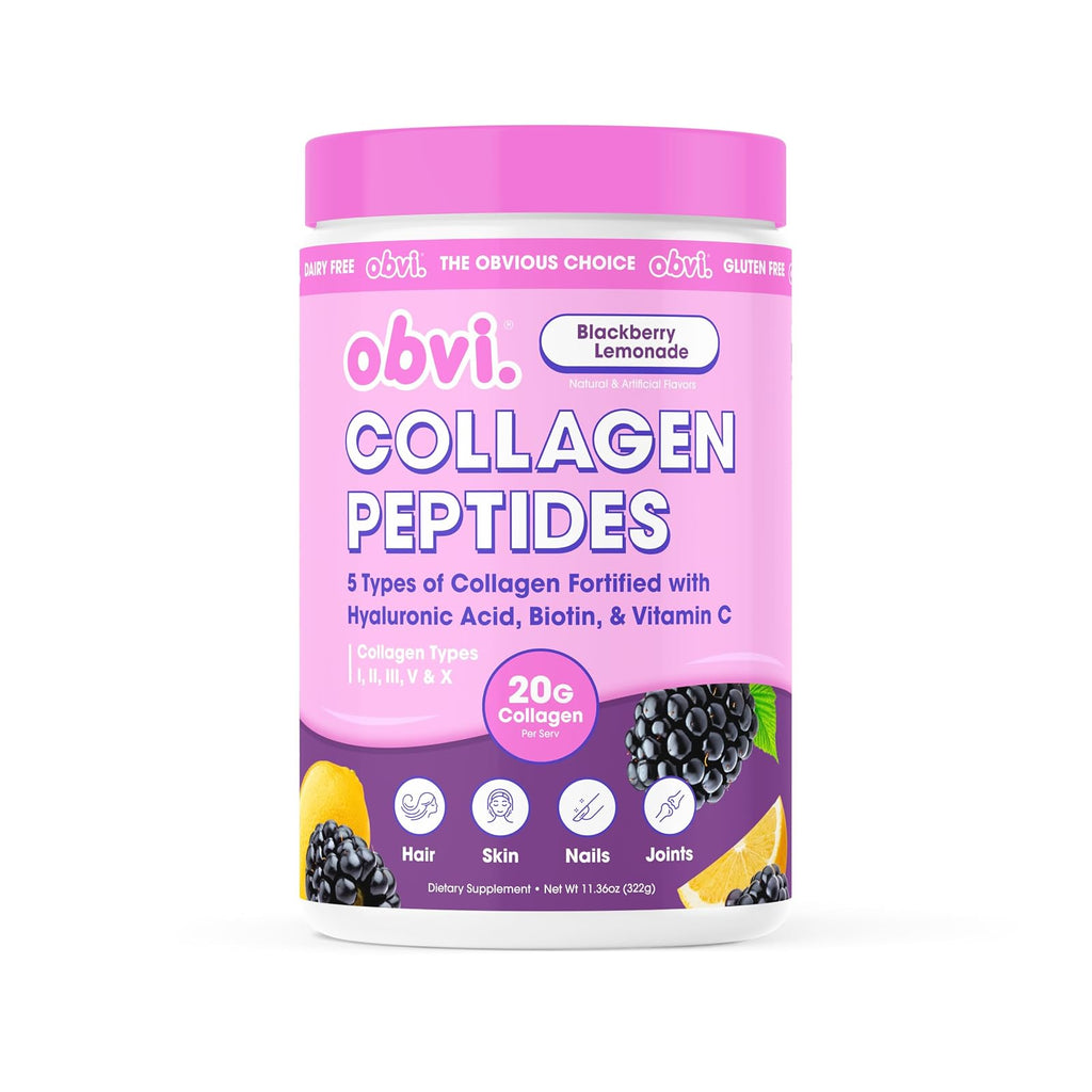 Obvi collagen peptides blackberry lemonade