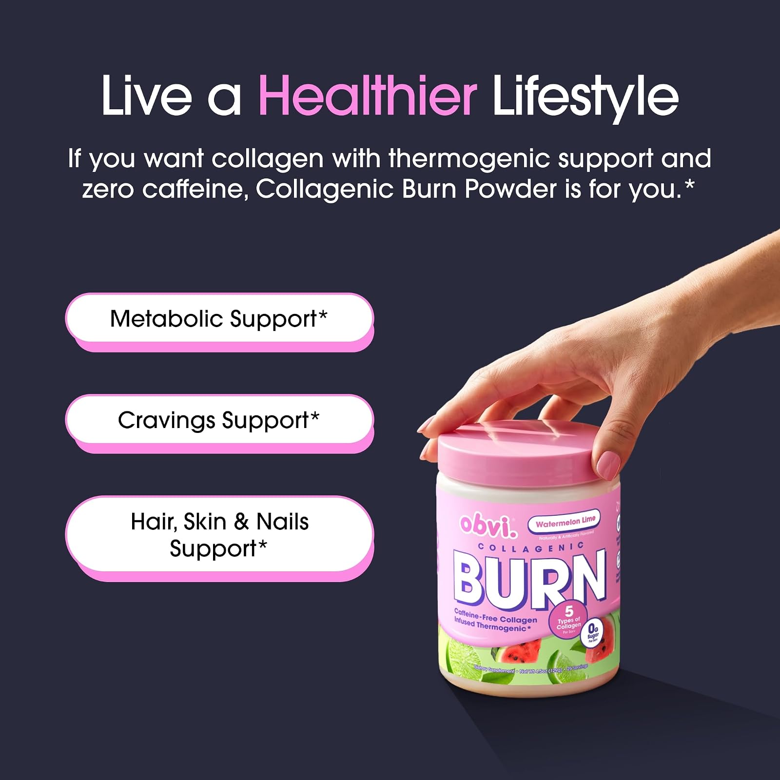 Obvi collagen powder for youthful skin