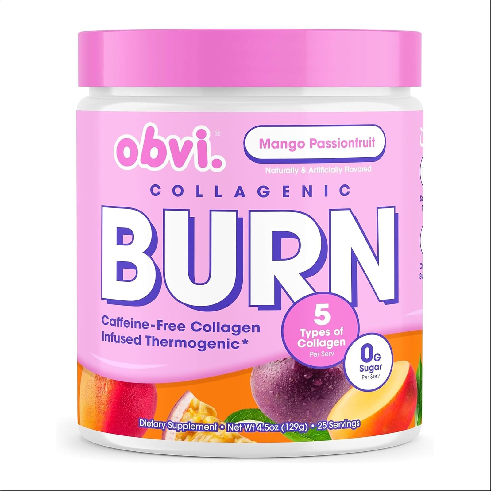 Obvi collagenic burn powder mango flavour