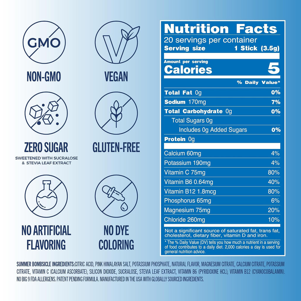 Ocean Splash electrolyte powder packets