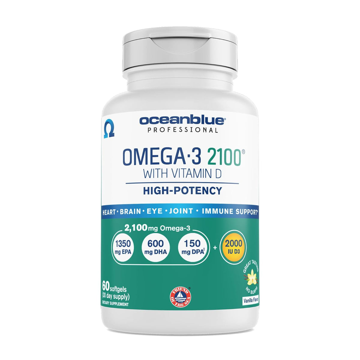 Oceanblue Omega-3 softgels with vitamin D