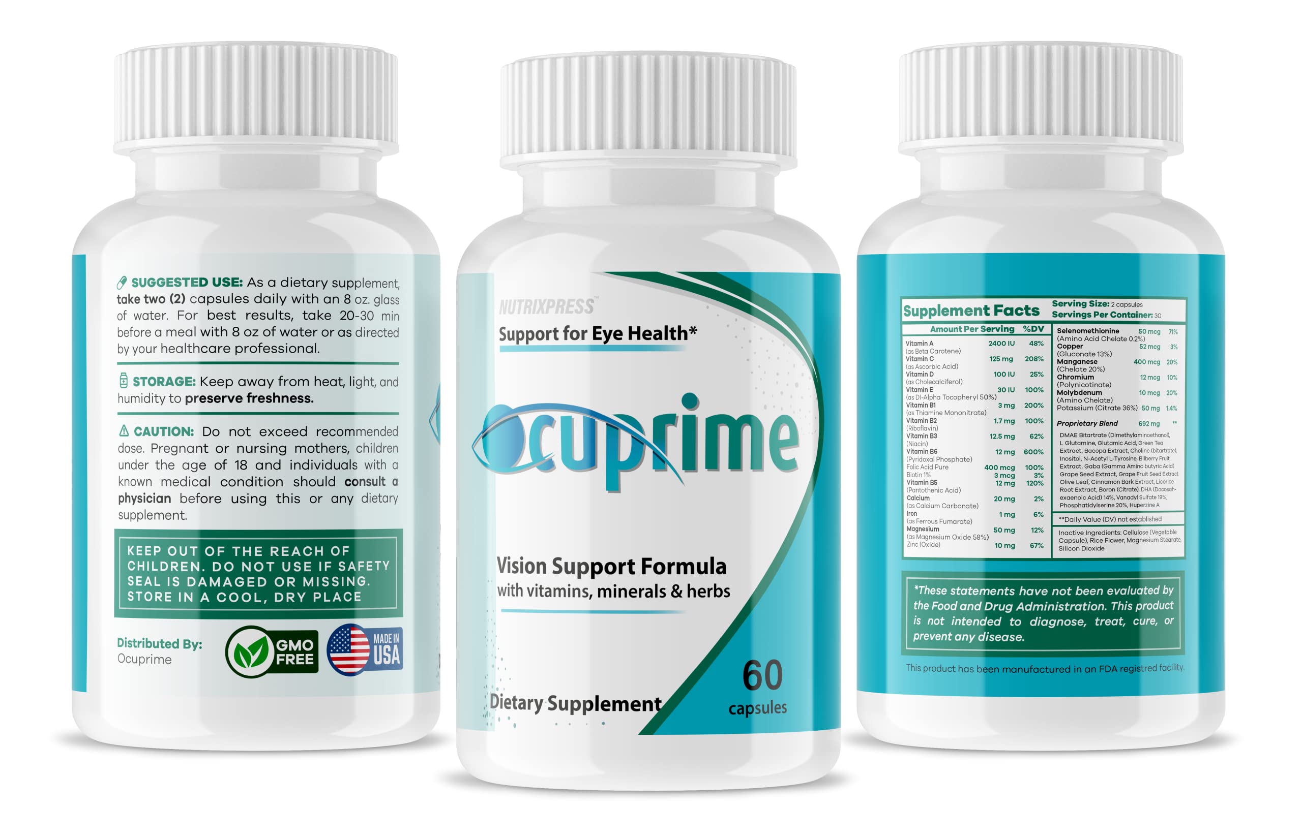 Ocuprime blended vitamins for clarity