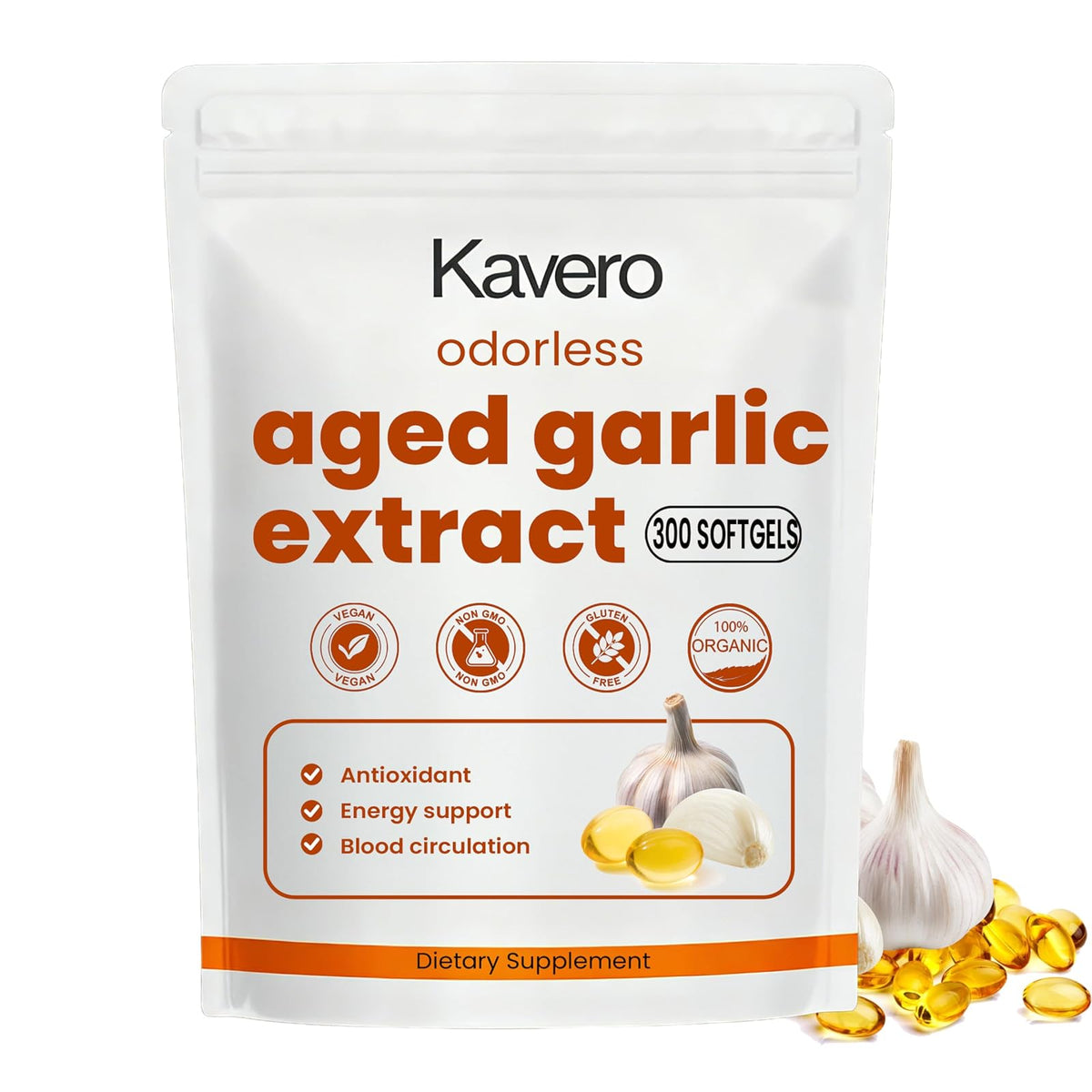 odorless aged garlic extract softgels