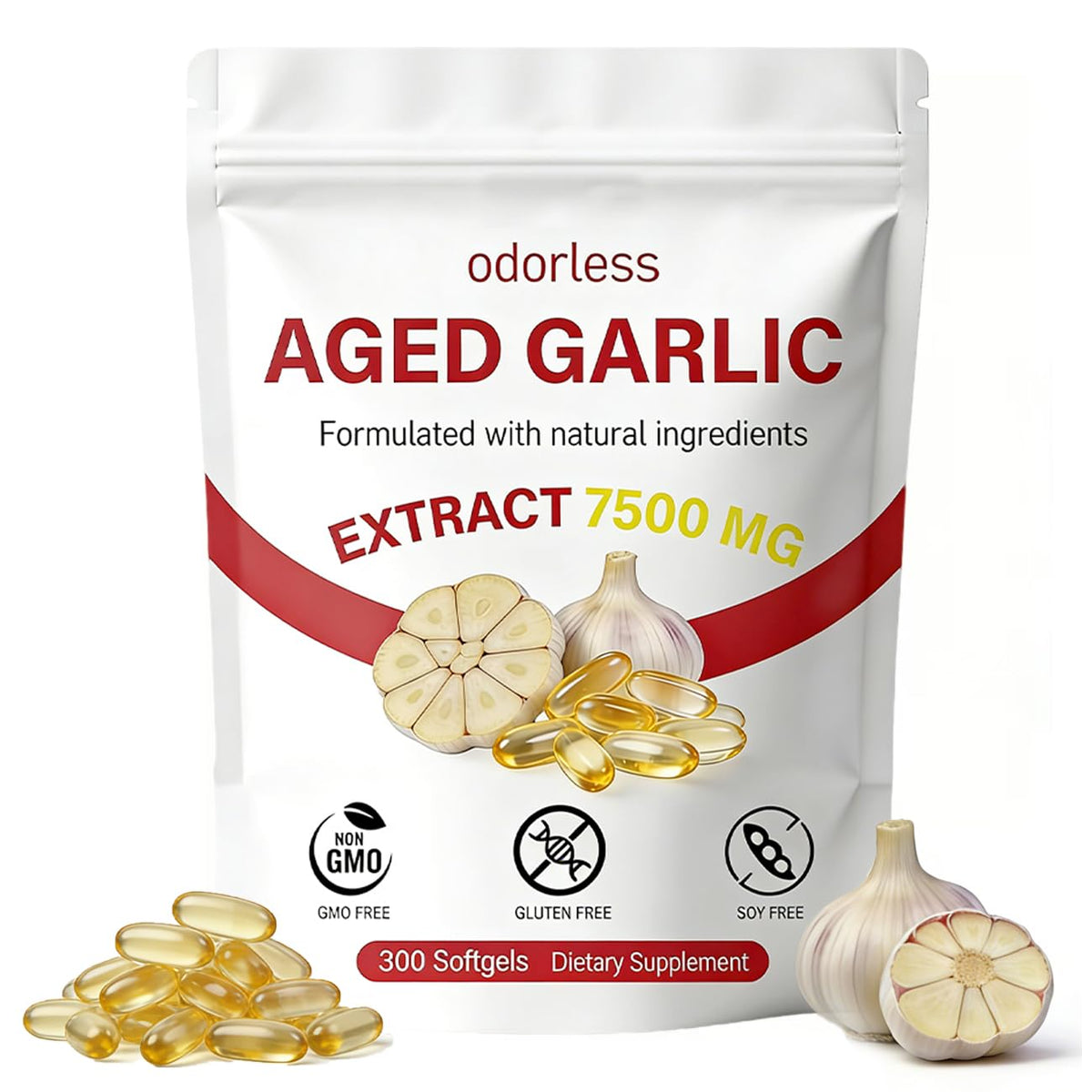 odorless aged garlic extract softgels