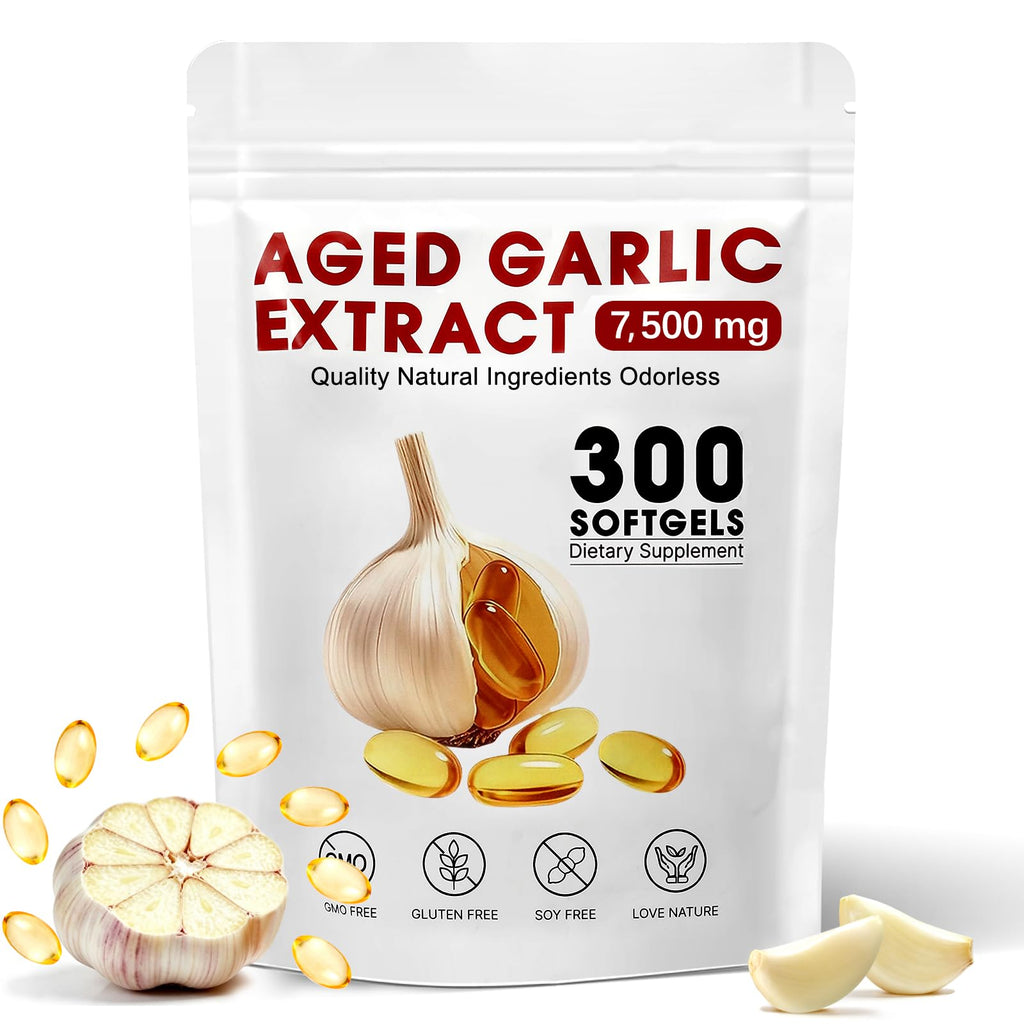 Odorless garlic extract softgels