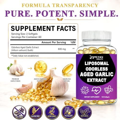 Odorless garlic softgels for wellness