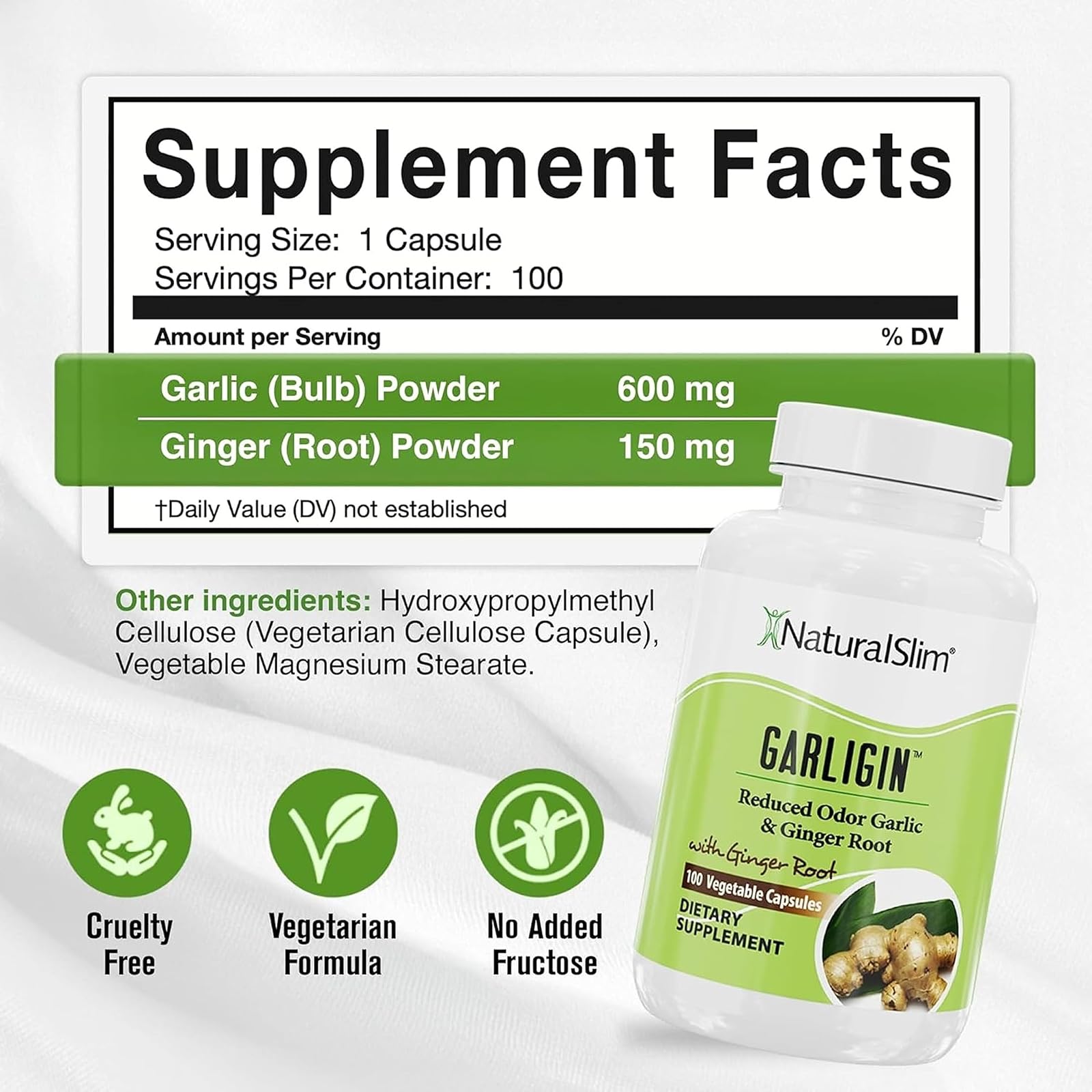 Odorless garlic with ginger supplement