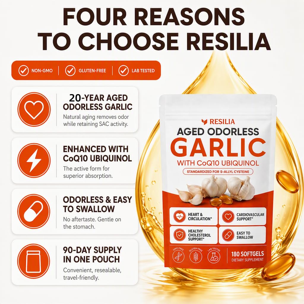 Odourless garlic supplement for health