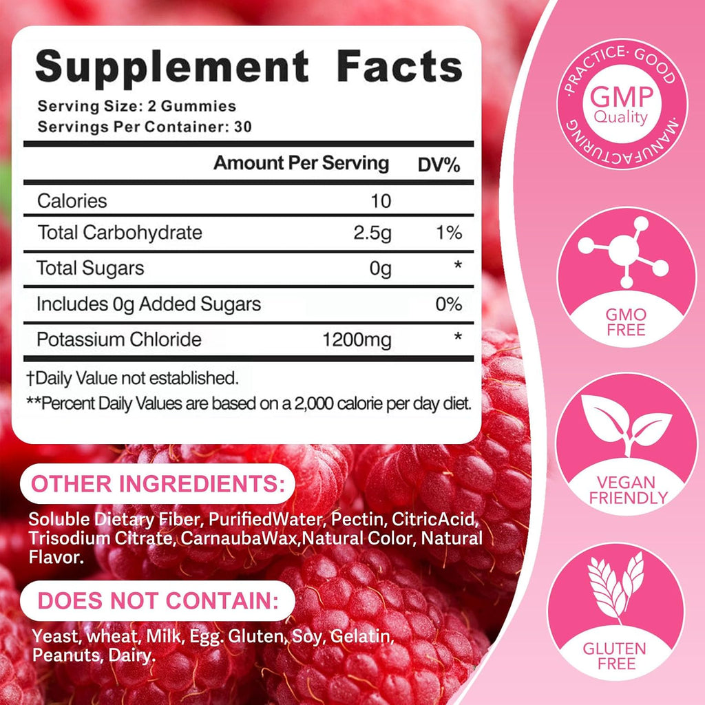 Oeaqeff potassium chloride gummies 60 count