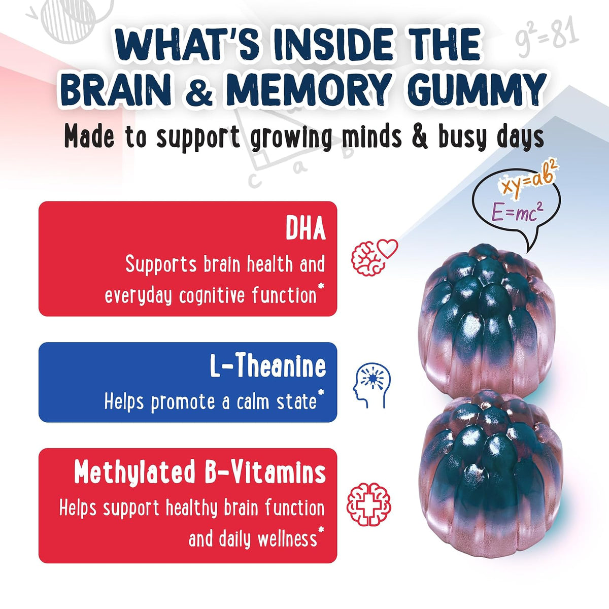 OH MY CHEWY Kids Vitamins for Brain Health