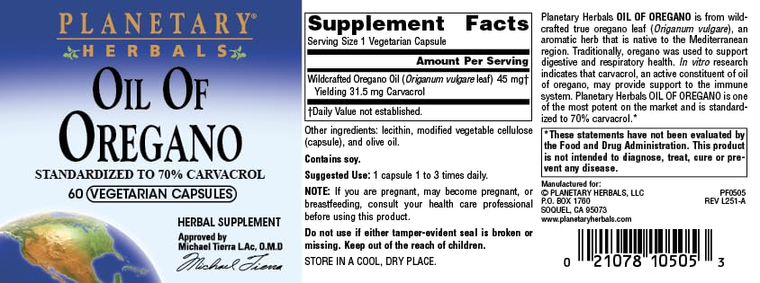 oil of oregano for wellness
