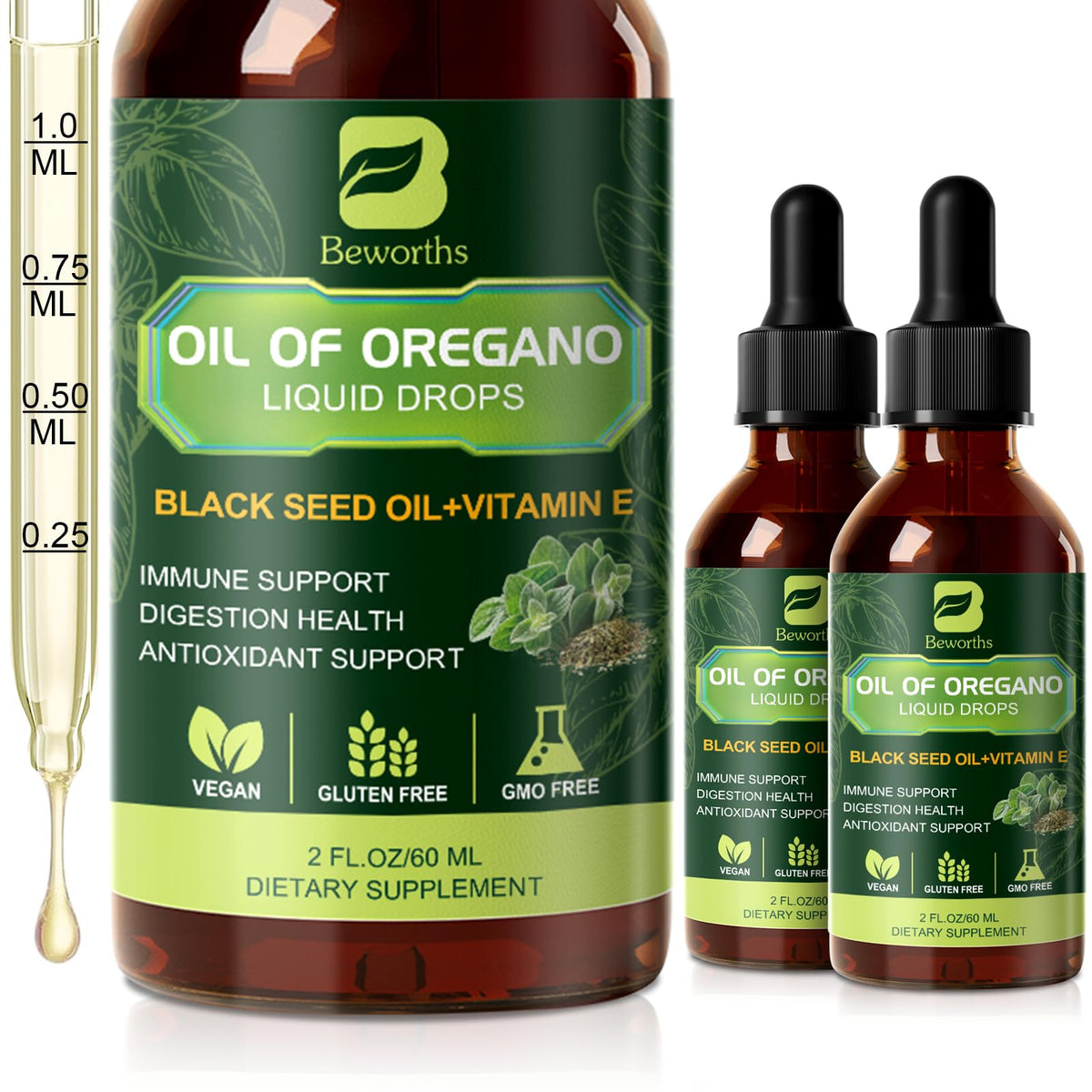 Oil of Oregano liquid drops benefits