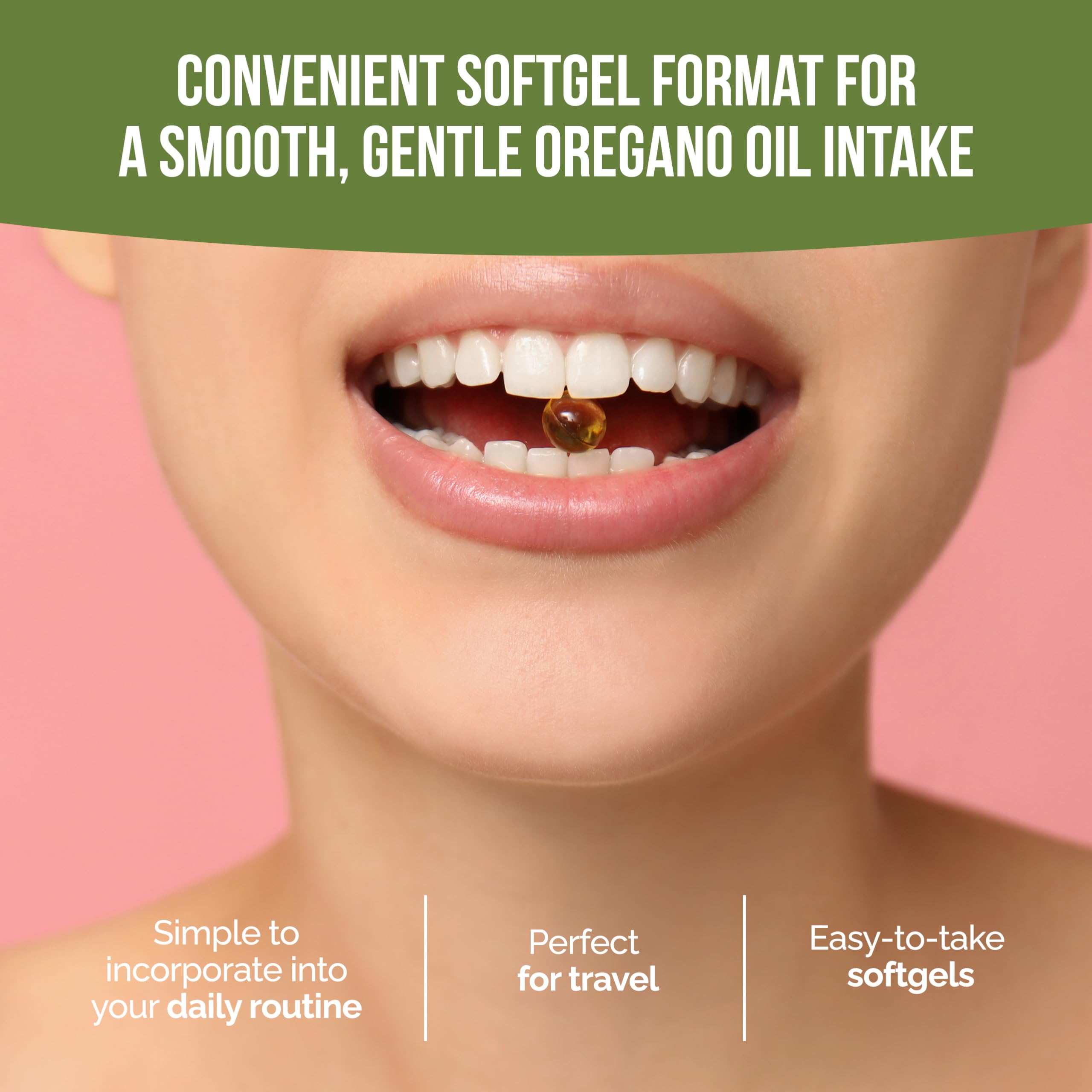 Oil of oregano softgels for convenience
