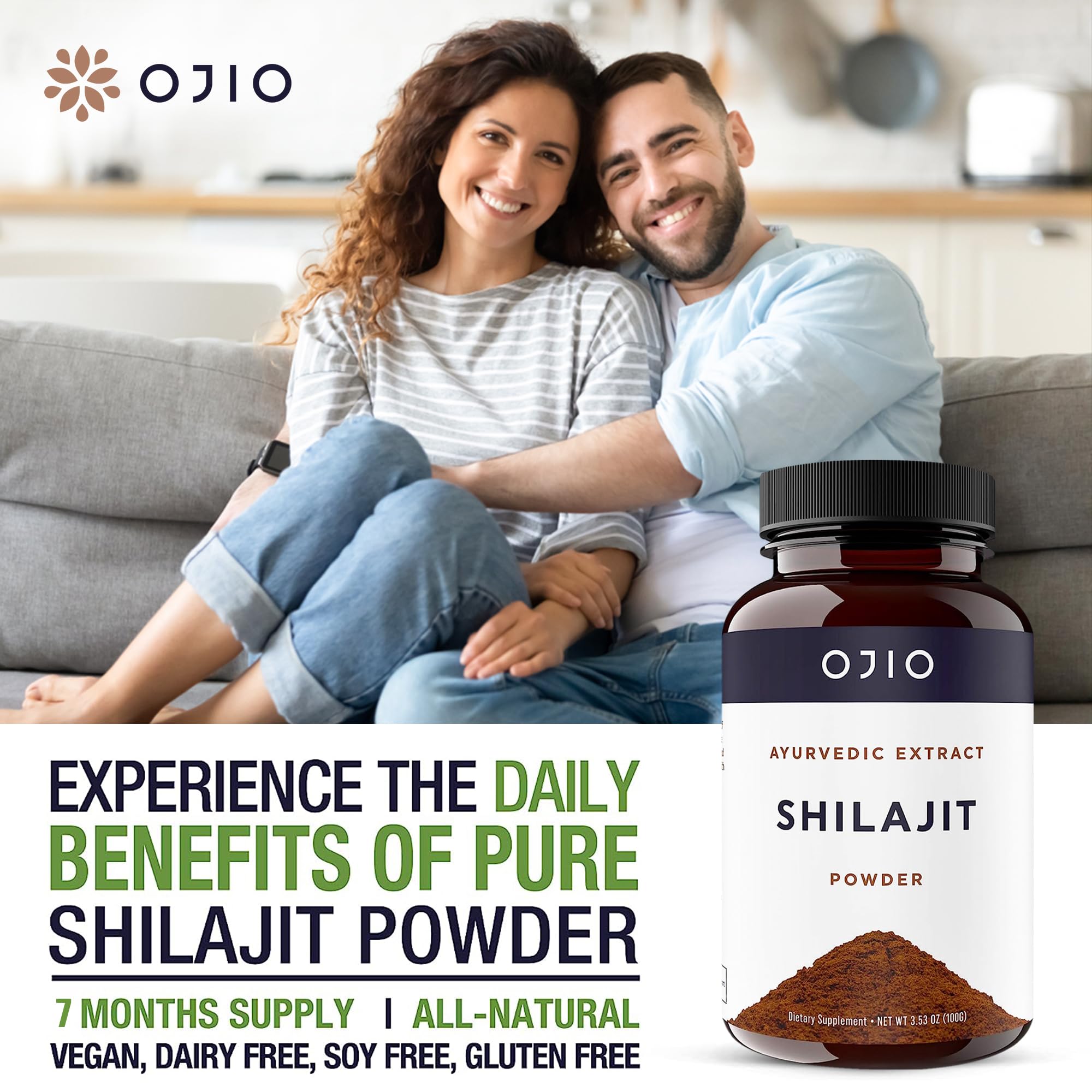 Ojio Shilajit Powder for stress relief
